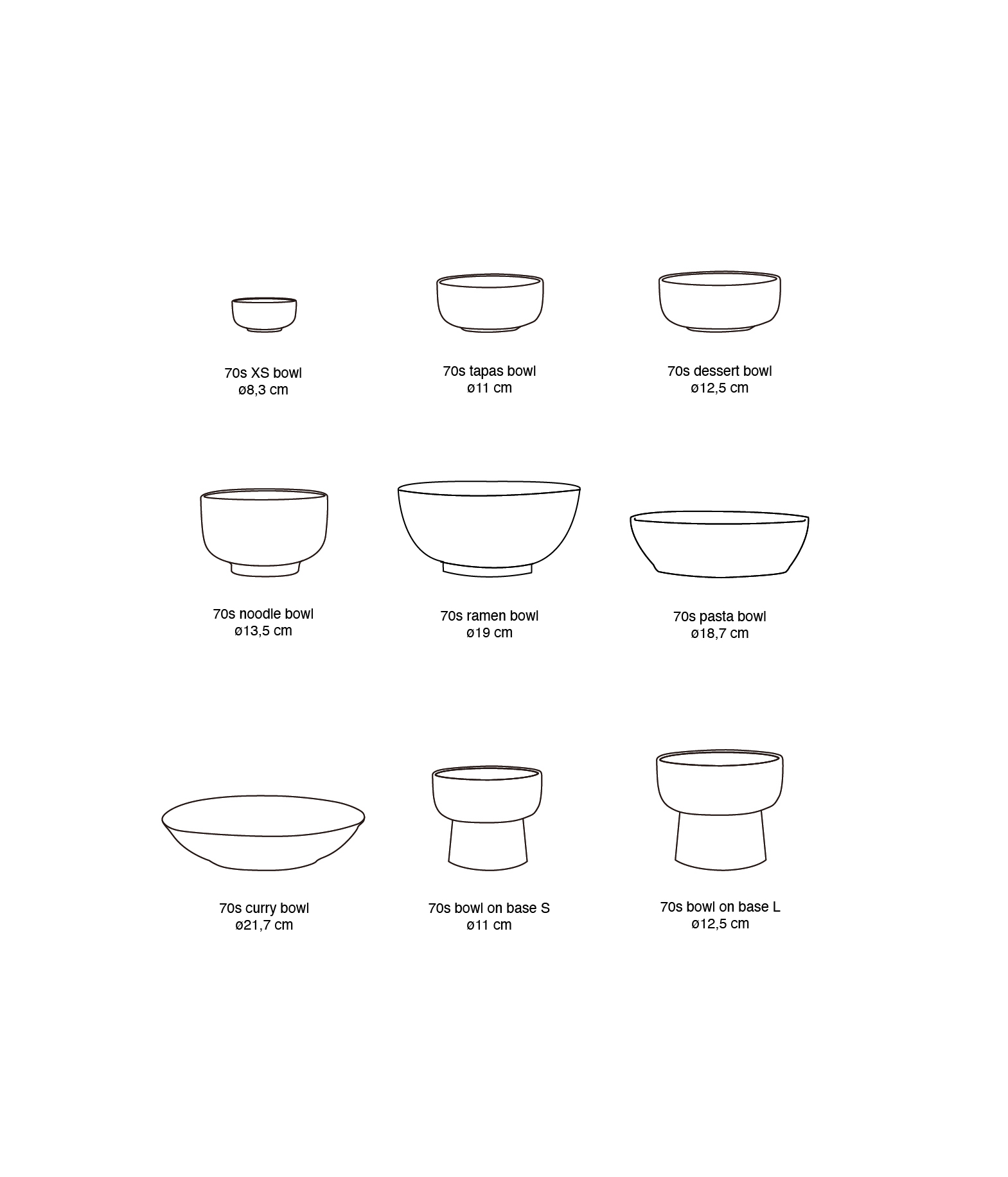 70s ceramics: dessert bowls, reef (set of 4) | HKLIVING