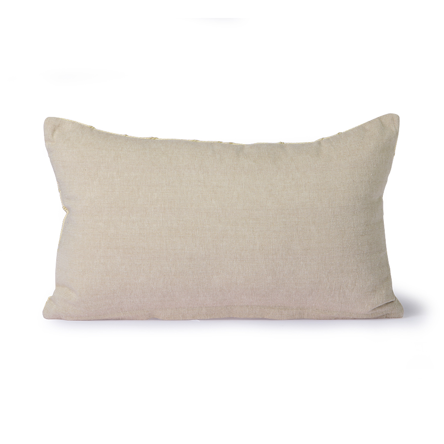 cream cushion with stitched lines (30x50) | HKLIVING