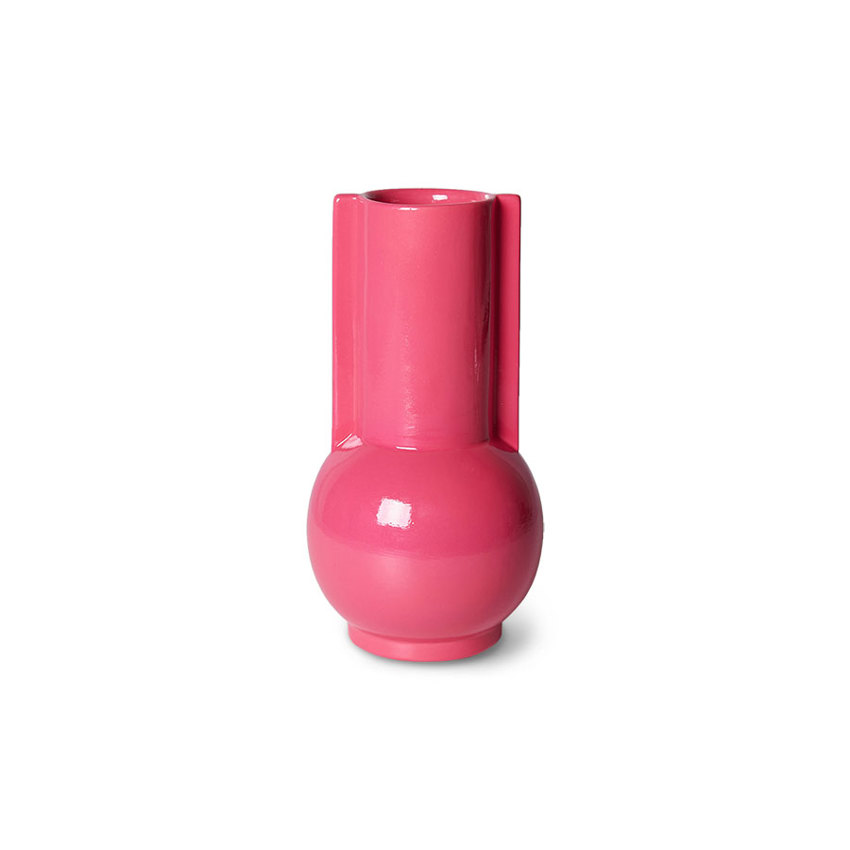 Ceramic vase hot pink | HKliving