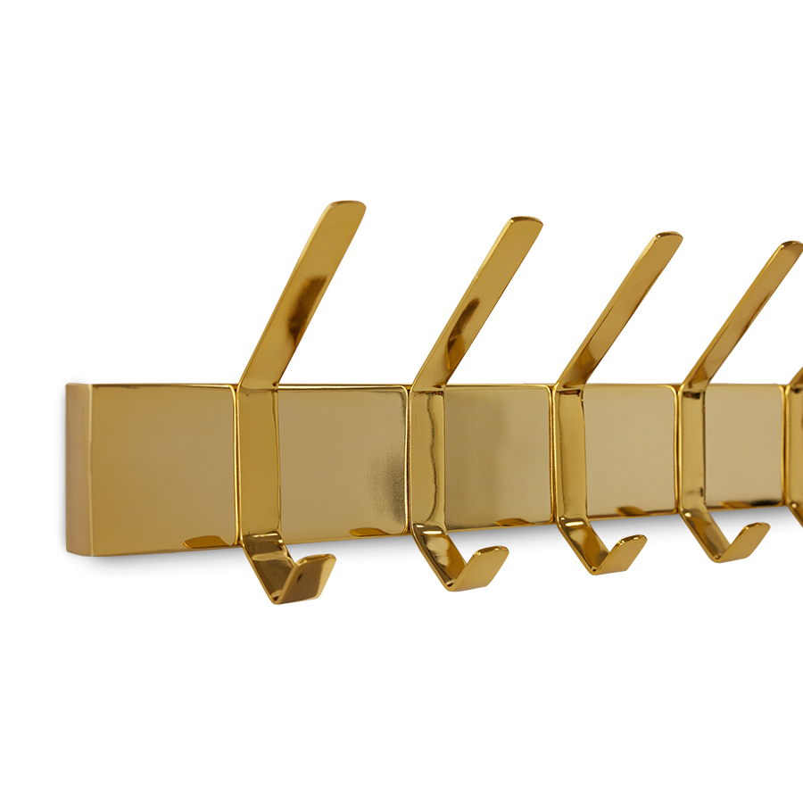 Clothing hook L brass | HKLIVING