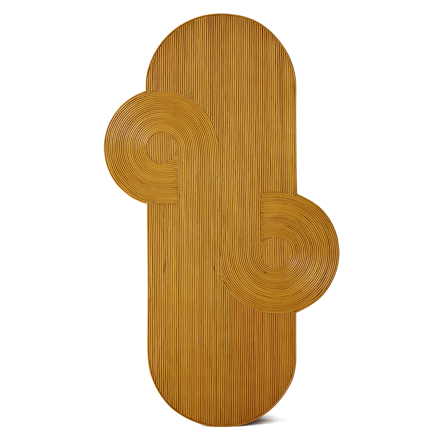 Rattan wall panel curl | HKLIVING