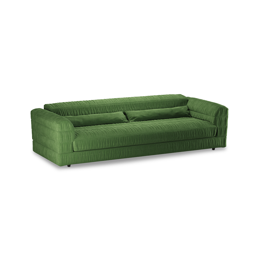 Club couch: royal velvet, green | HKLIVING