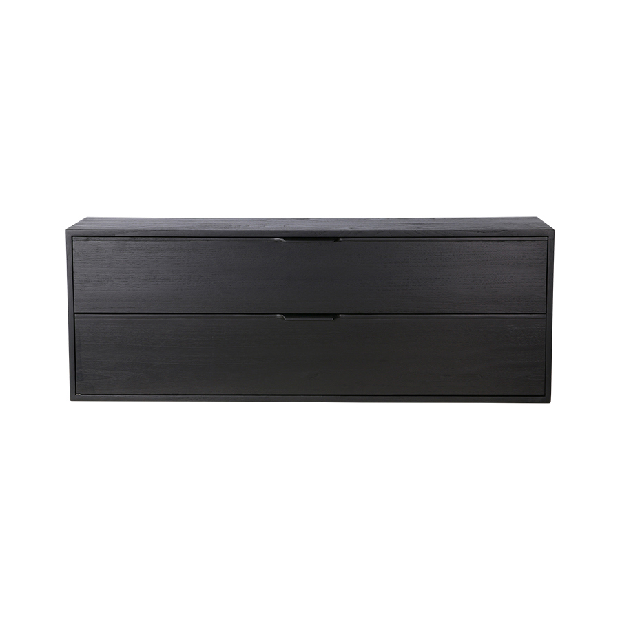 Modular cabinet, black, drawer element C | HKLIVING