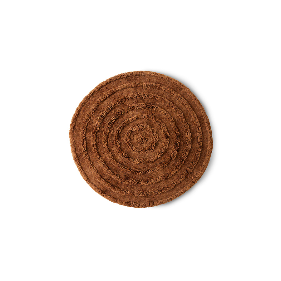 Round woolen rug mahogany (150x150cm) | HKLIVING
