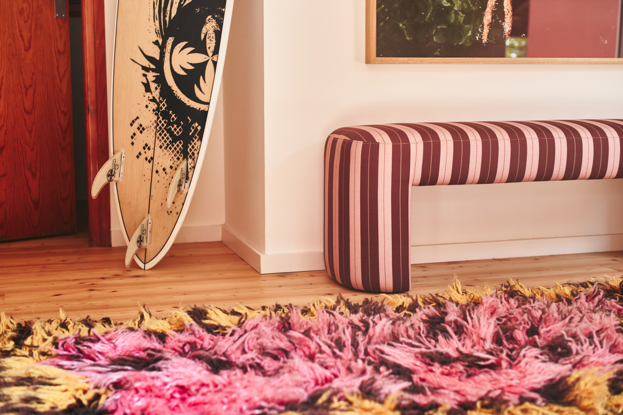 Lobby bench striped | HKLIVING