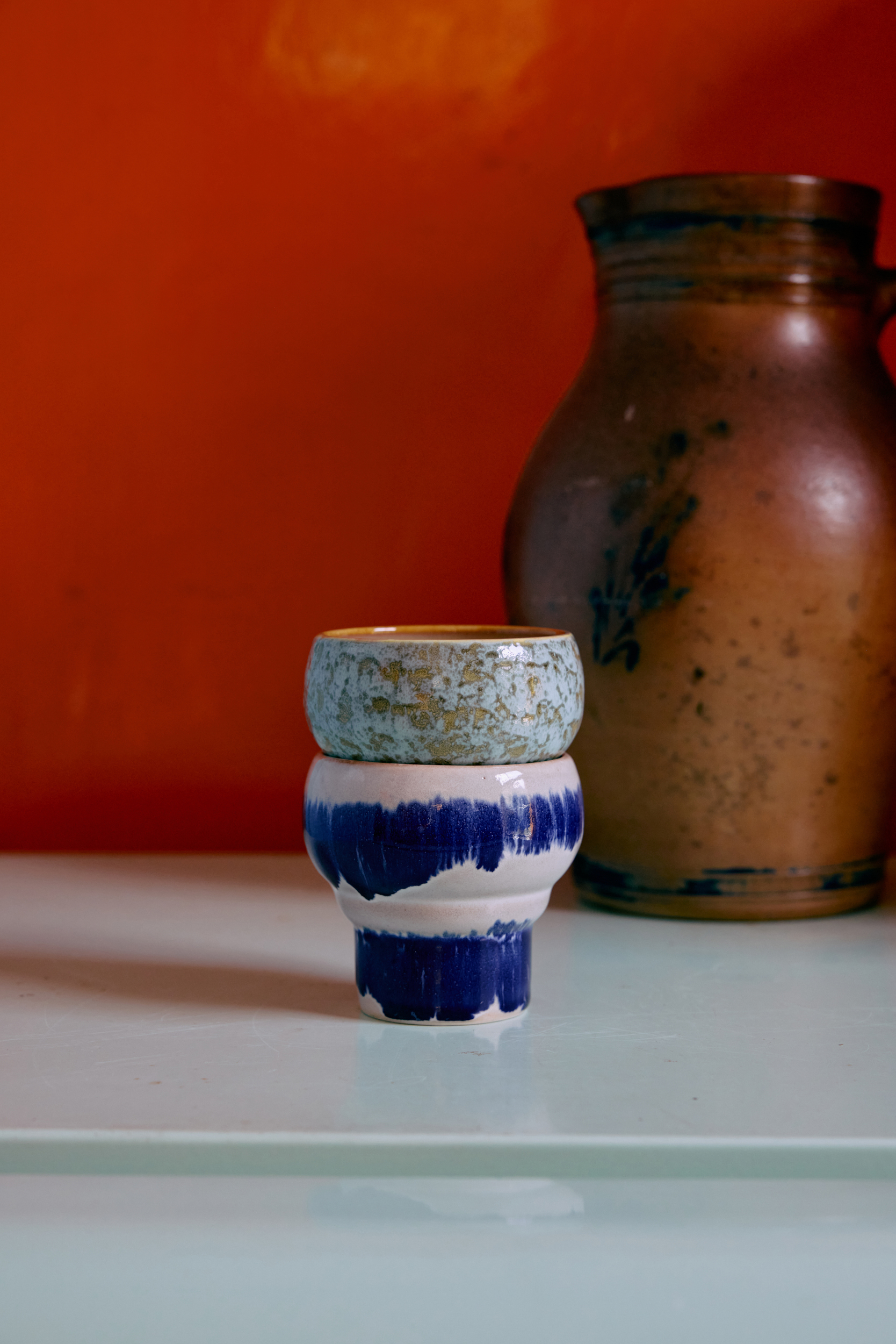 70s ceramics: lungo mugs, symbolist (set of 2) | HKLIVING