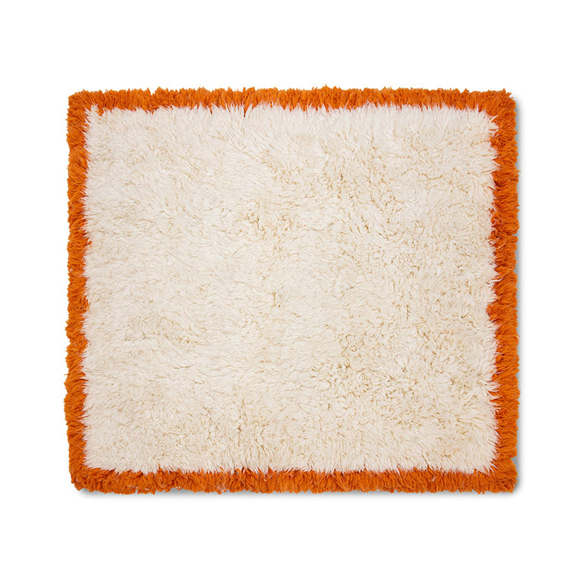fluffy square rug 'retro summers' (250x250) | HKliving
