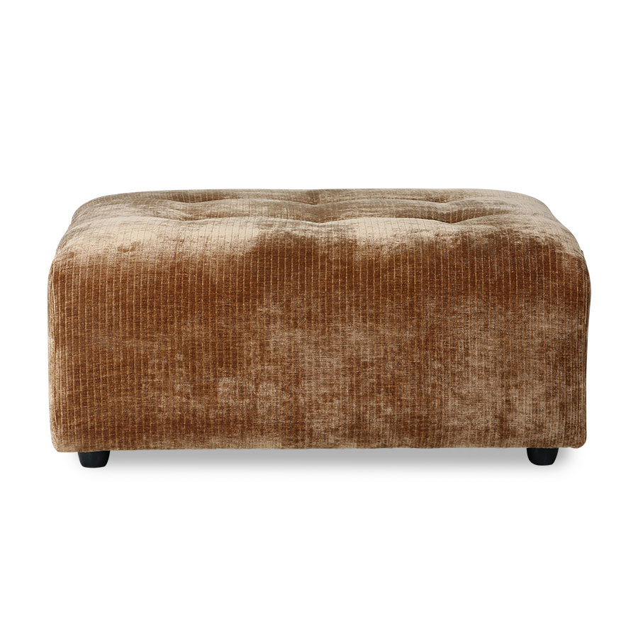 Vint couch: element middle, corduroy velvet, aged gold | HKLIVING