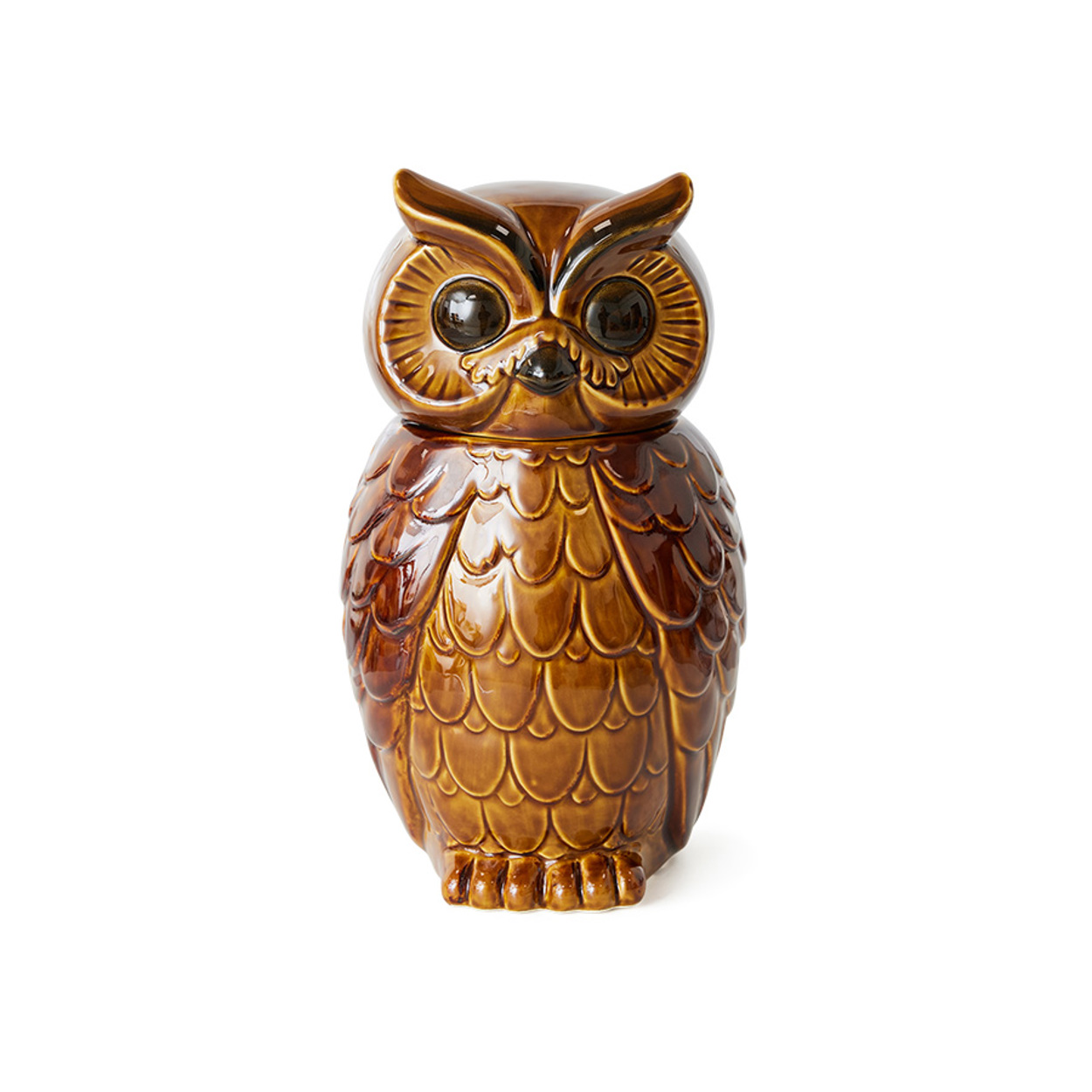 Ceramic owl jar roasted | HKLIVING
