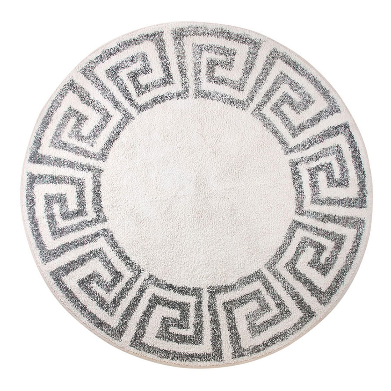 greek key bath mat round 120cm | HKLIVING