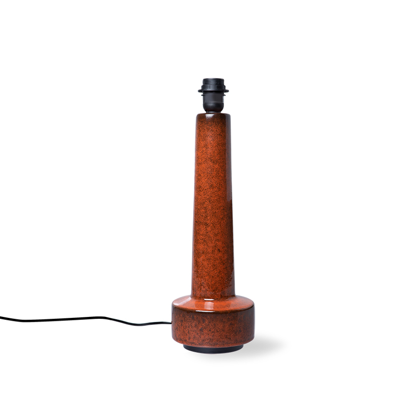 retro stoneware lamp base red | HKliving