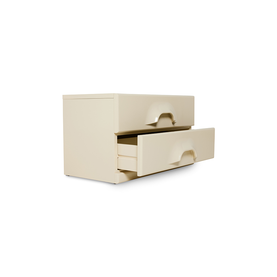 Chest of 2 drawers, cream | HKLIVING