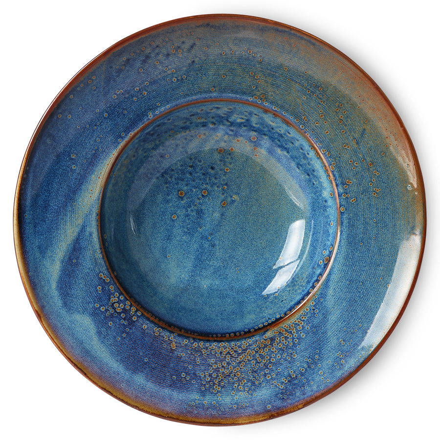 Chef ceramics: pasta plate rustic blue | HKLIVING