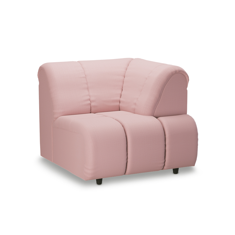 Wave couch: element right high arm, wise, blossom | HKLIVING