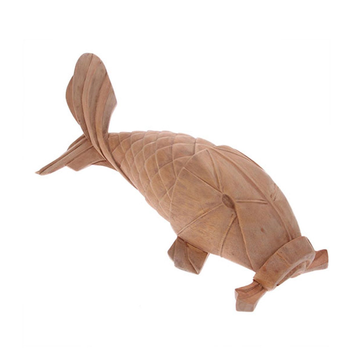 hand carved wooden carp fish | HKLIVING