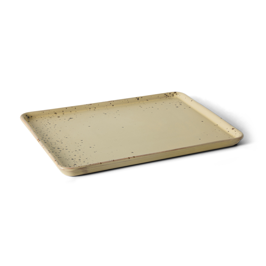 70s ceramics: large tray, grit | HKLIVING