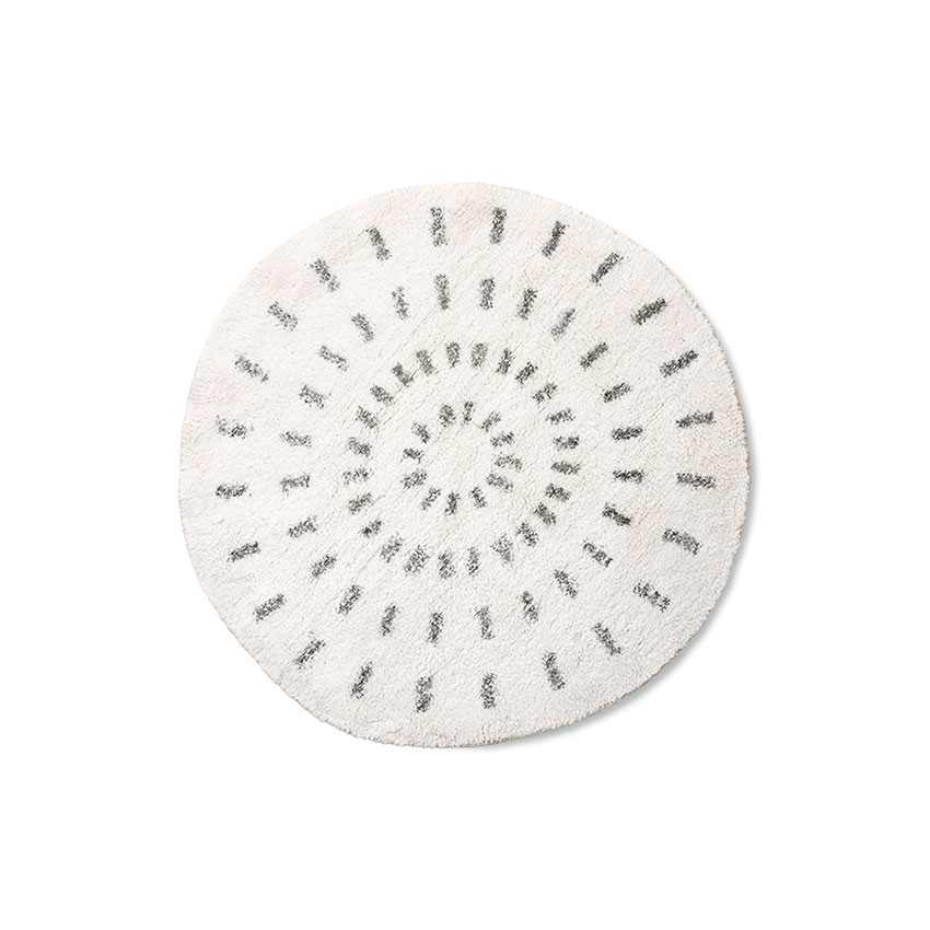 Round bath mat swirl 80cm | HKLIVING