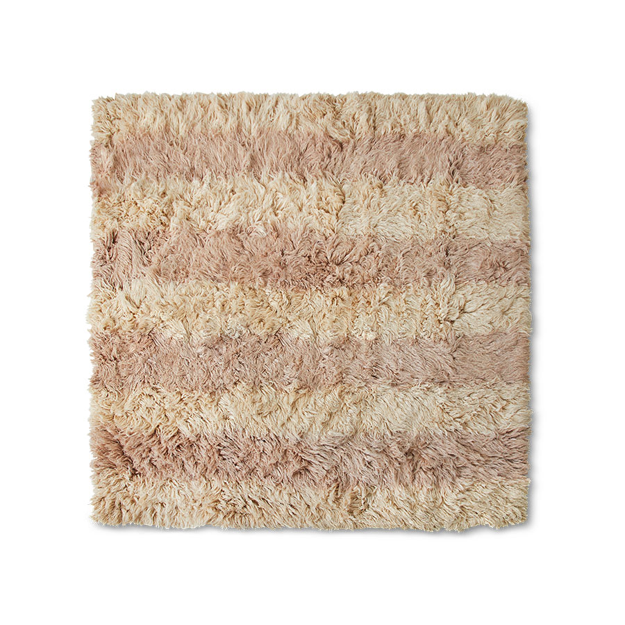 Fluffy square rug shore (250x250cm) | HKLIVING