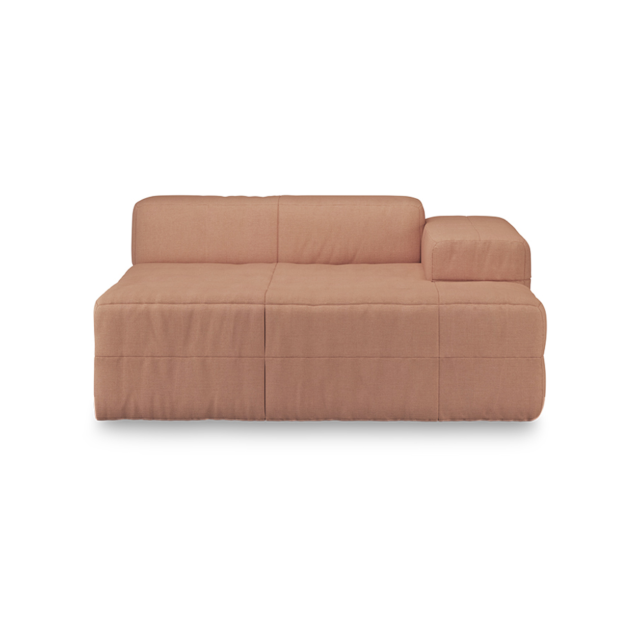 Brut sofa: element right divan, linen, dusty rose | HKLIVING